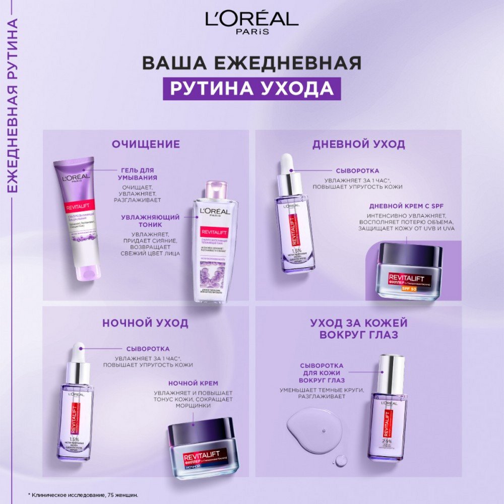 Revitalift Филлер Дневной антивозрастной крем [ha] от морщин SPF 50